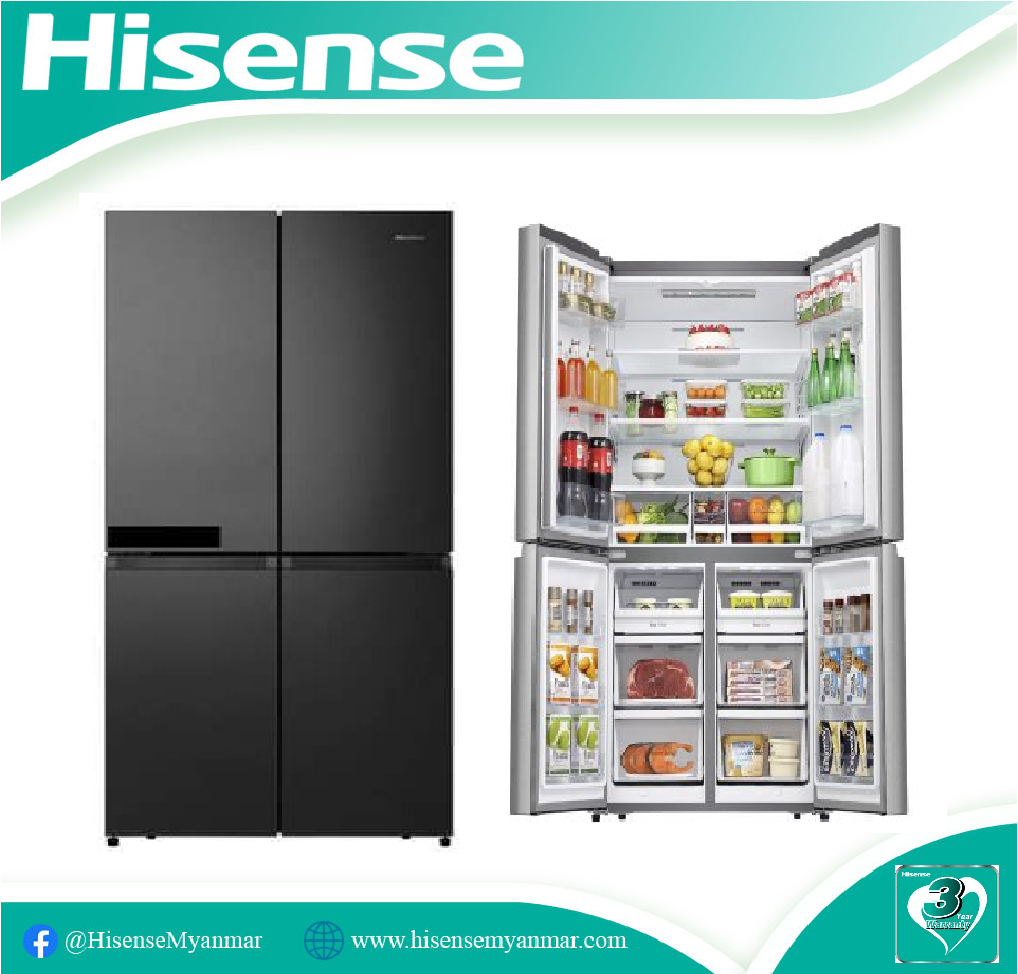RQ -73WC4SAV (609 Liter Four Door) – Hisense Myanmar